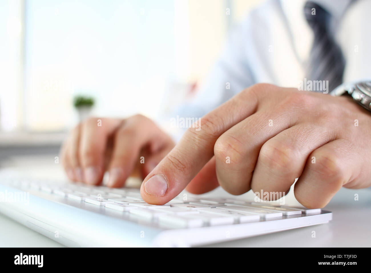 Man type text on keyboard hi-res stock photography and images - Alamy