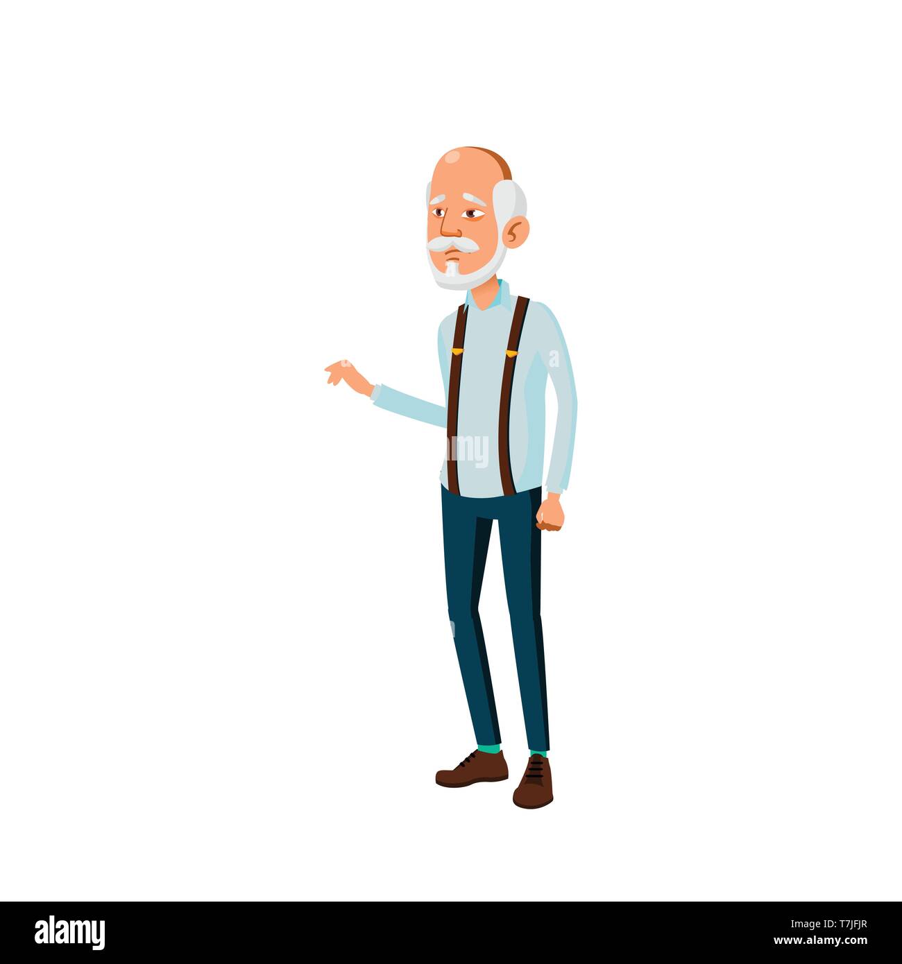 Asian Old Man Vector. Elderly People. Senior Person. Aged. Active ...