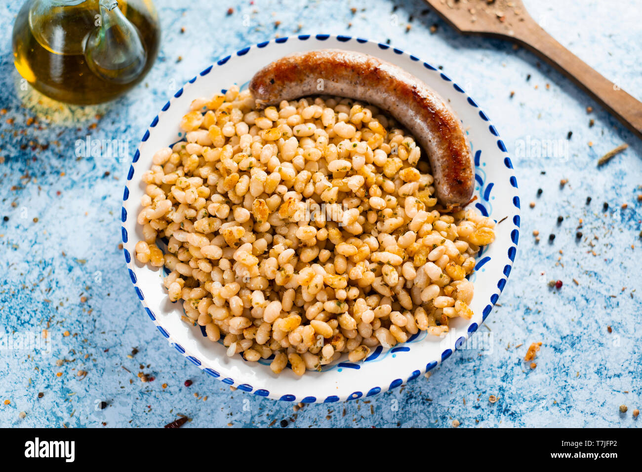 Eating sausage beans hi-res stock photography and images - Alamy