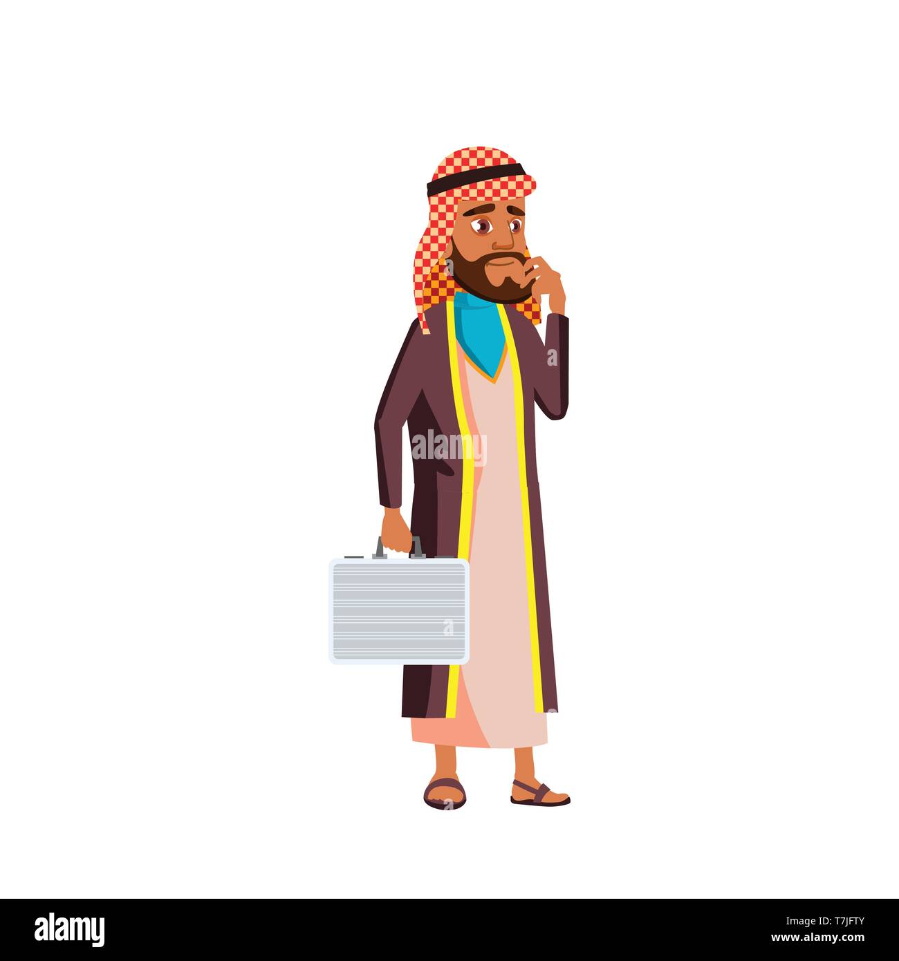 Arab, Muslim Old Man Vector. Elderly People. Senior Person. Aged ...