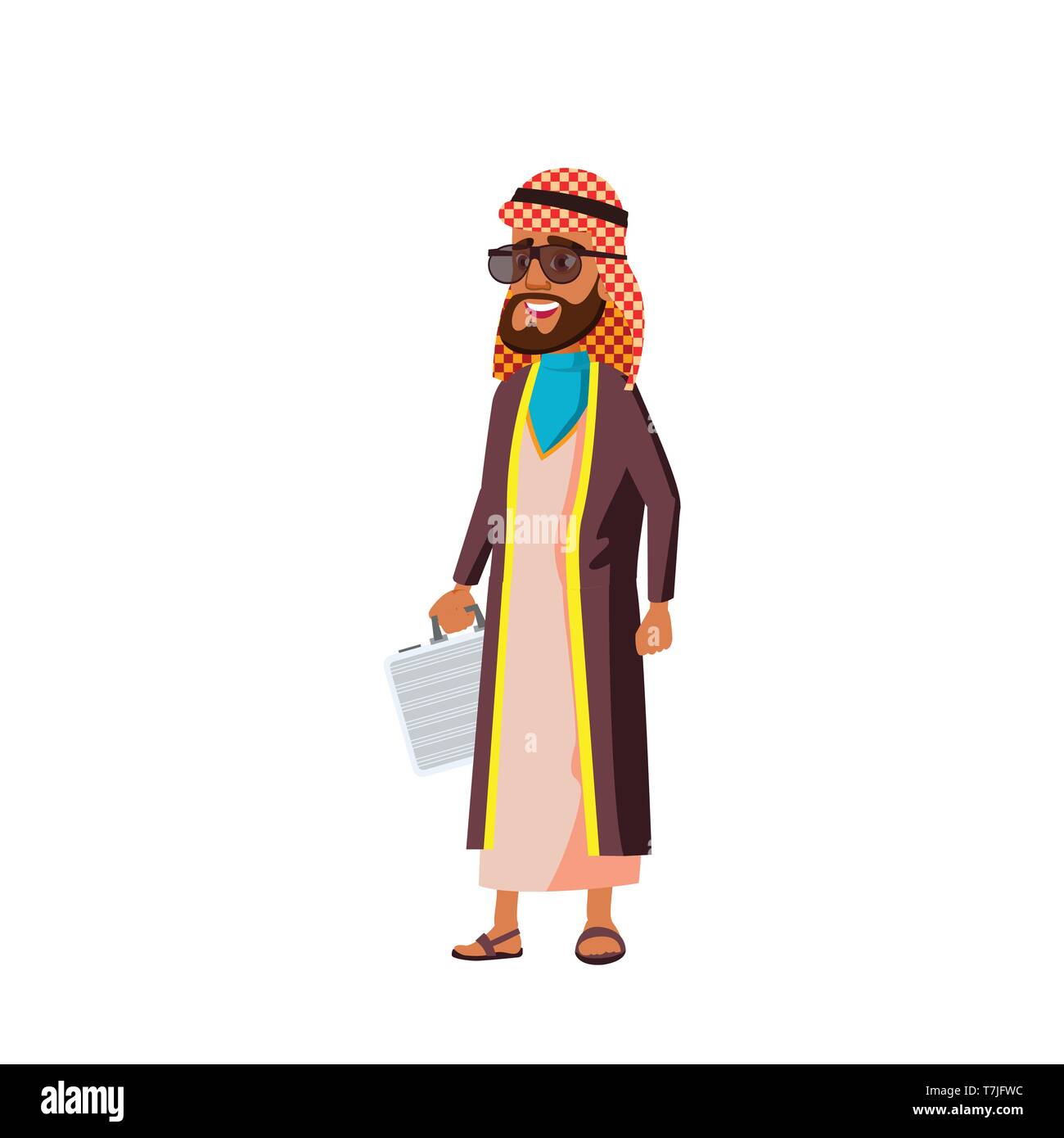 Aged muslim male walking Stock Vector Images - Alamy