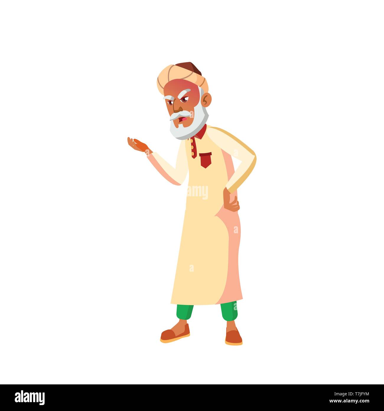 Aged muslim male walking Stock Vector Images - Alamy