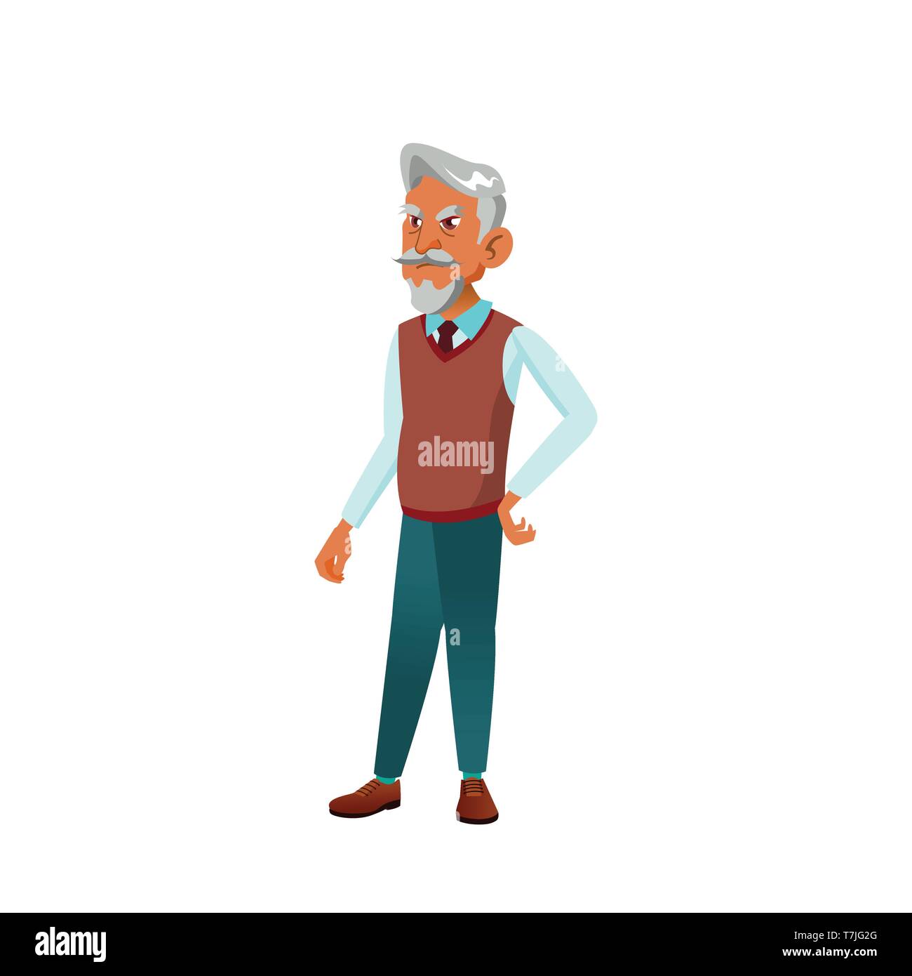 Arab, Muslim Old Man Vector. Elderly People. Senior Person. Aged ...