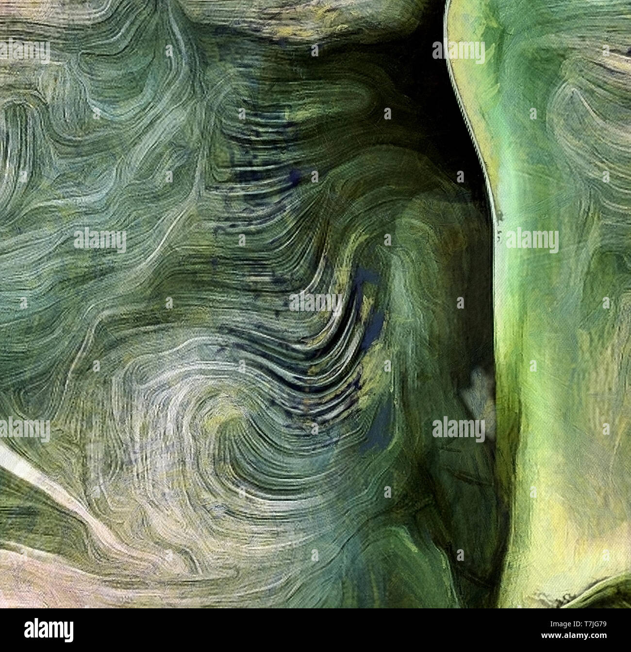 Fluid lines of green colors movement. 3D rendering Stock Photo - Alamy