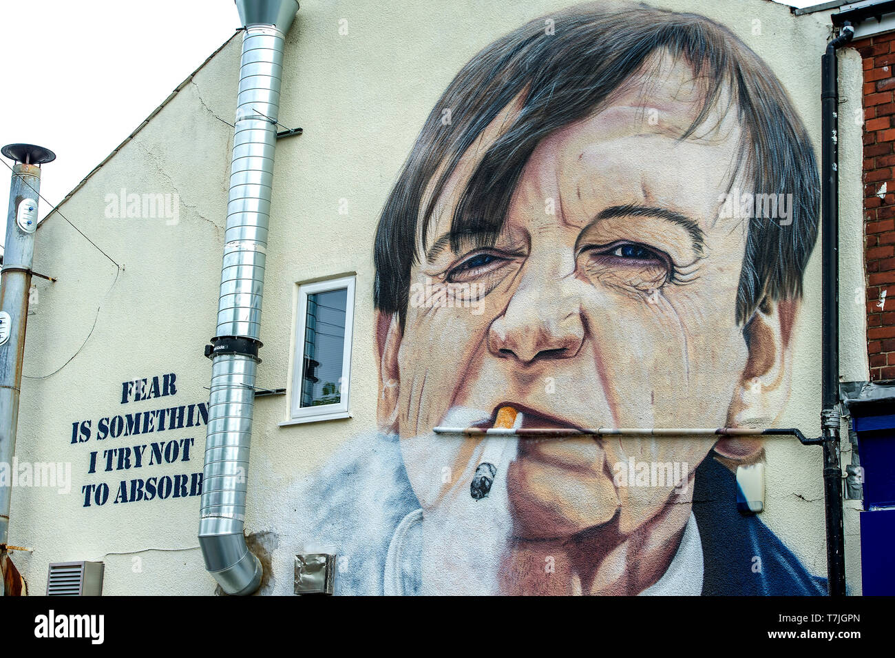 Mural of legendary Prestwich, Manchester singer and songwriter Mark E ...