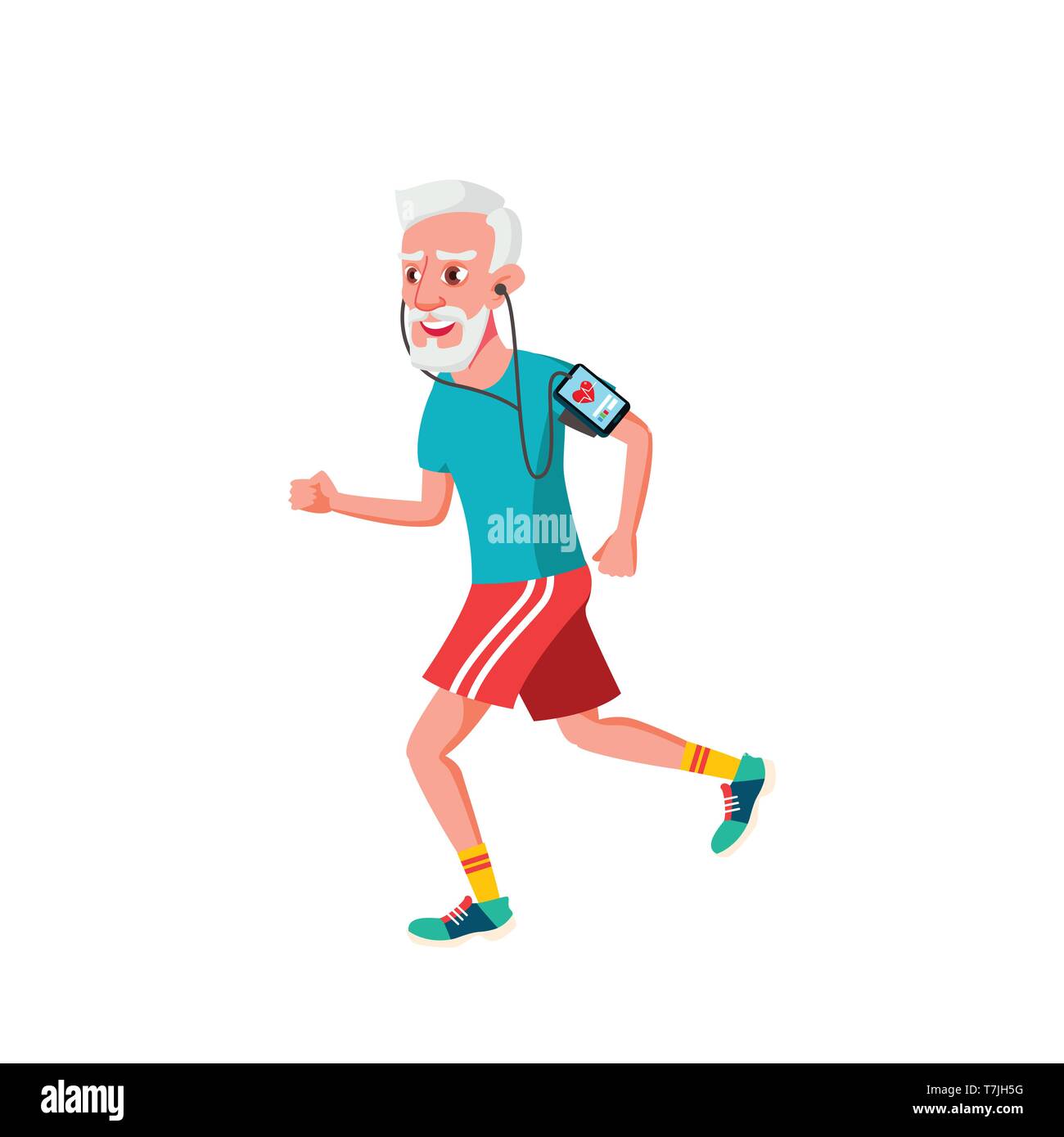 Old Man Vector. Elderly People. Senior Person. Aged. Active Grandparent ...