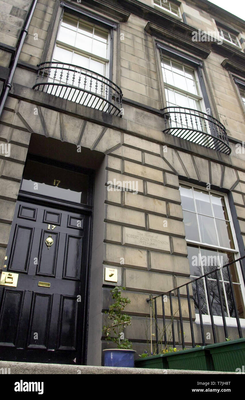 17 Heriot Row, Edinburgh, Scotland, UK the former home of famous writer ...