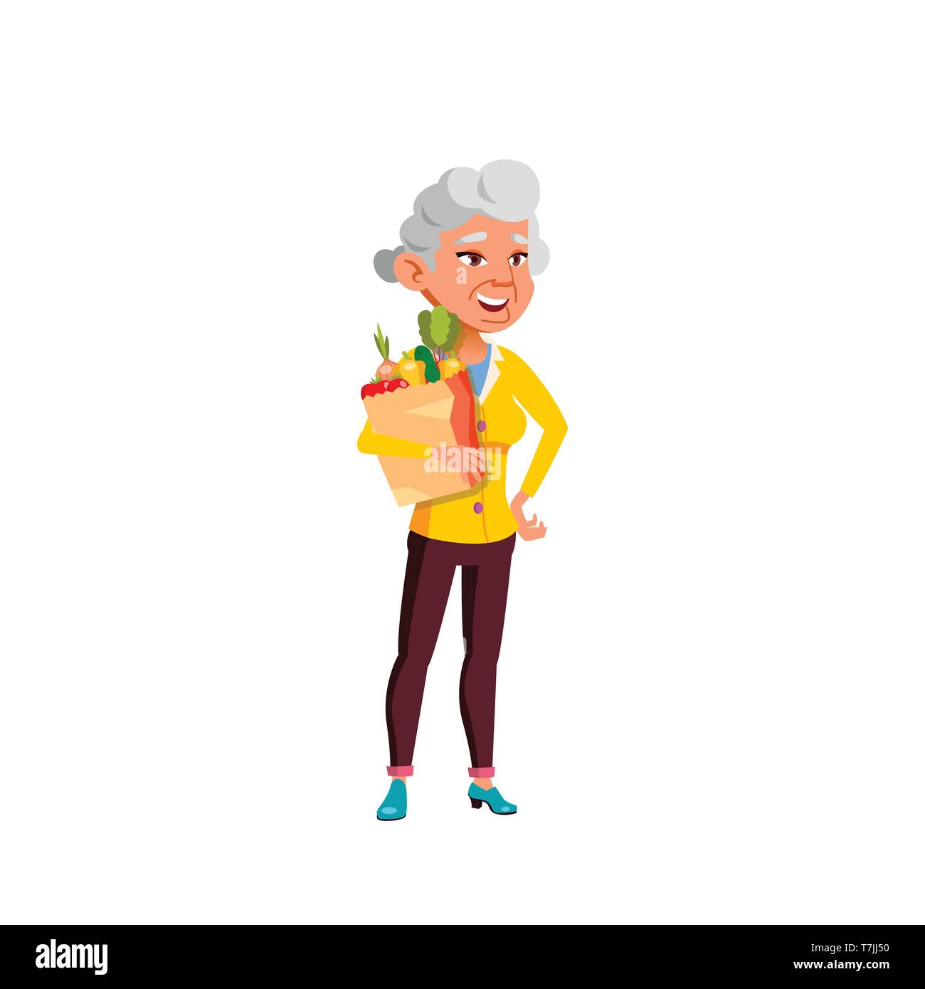 Asian Woman Vector. Elderly People. Senior Person. Aged. Active ...