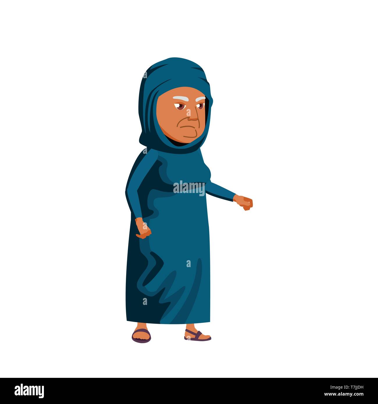 Arab, Muslim Woman Vector. Elderly People. Senior Person. Aged. Active ...