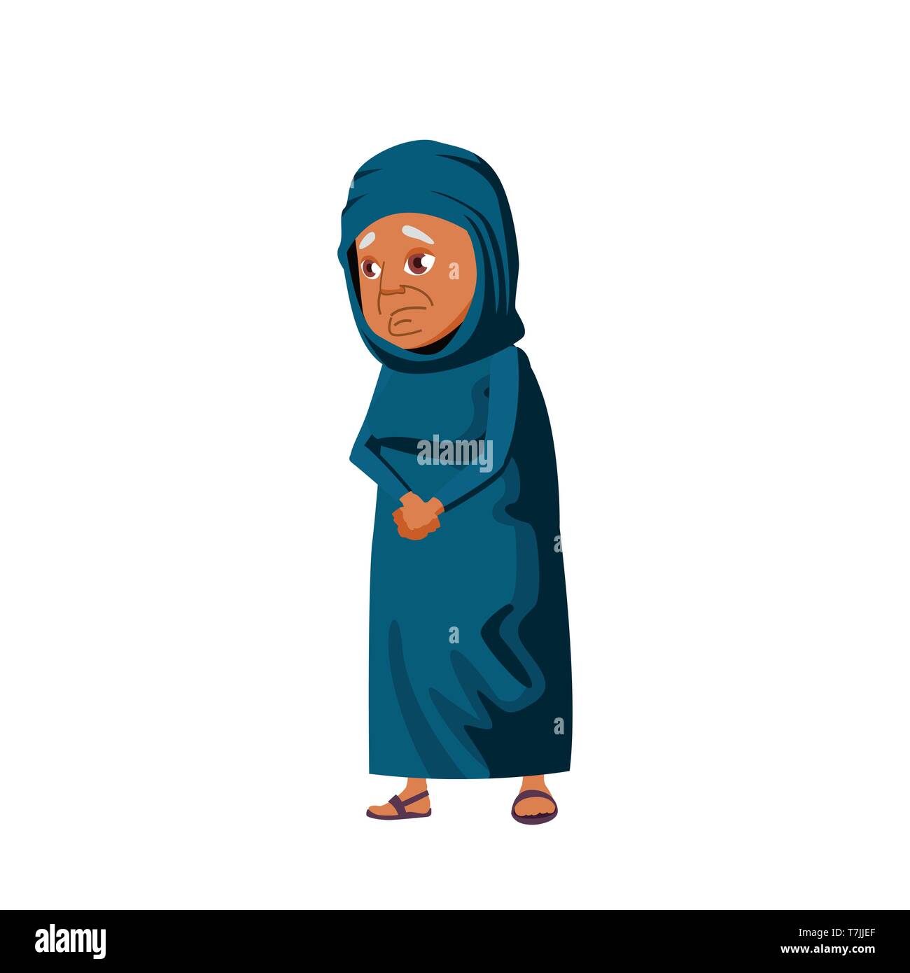 Elderly muslim woman walking Cut Out Stock Images & Pictures - Alamy