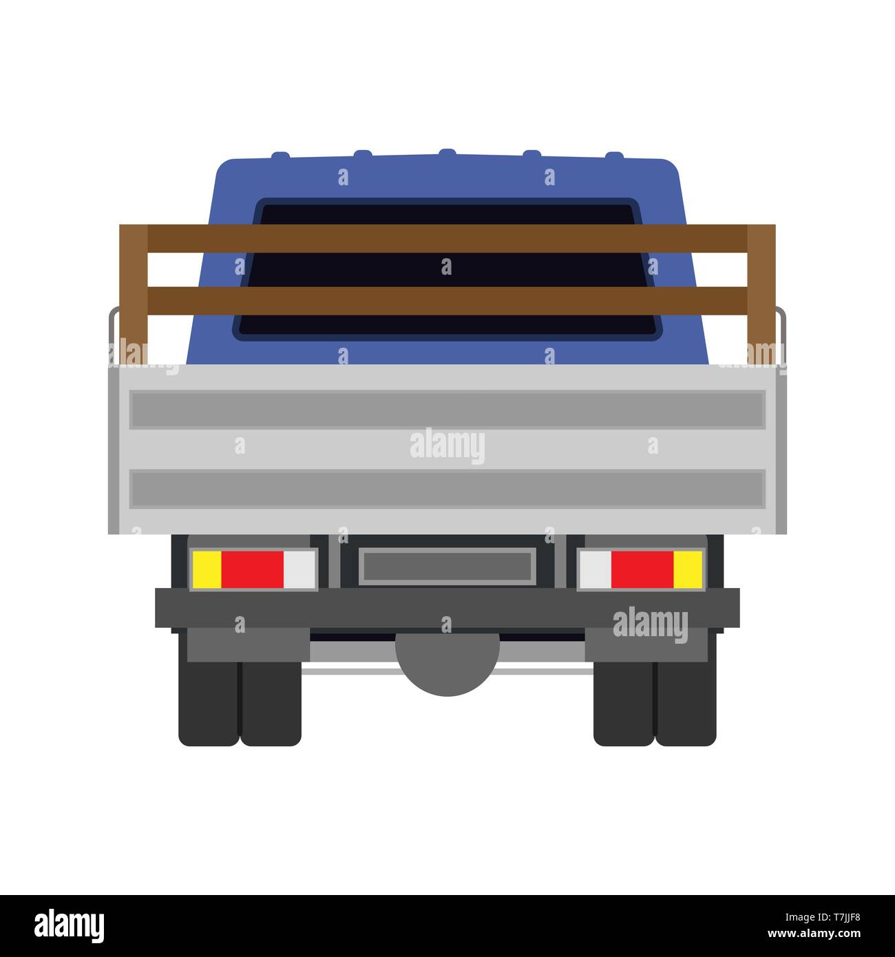 Vector cartoon cargo semi truck Cut Out Stock Images & Pictures - Alamy