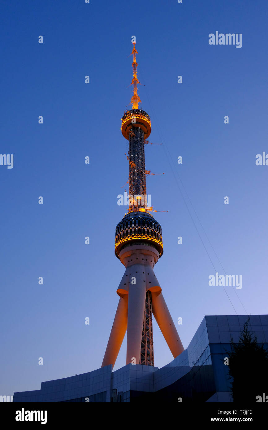 The Tashkent Television Tower Toshkent Teleminorasi a 375-metre-high ...