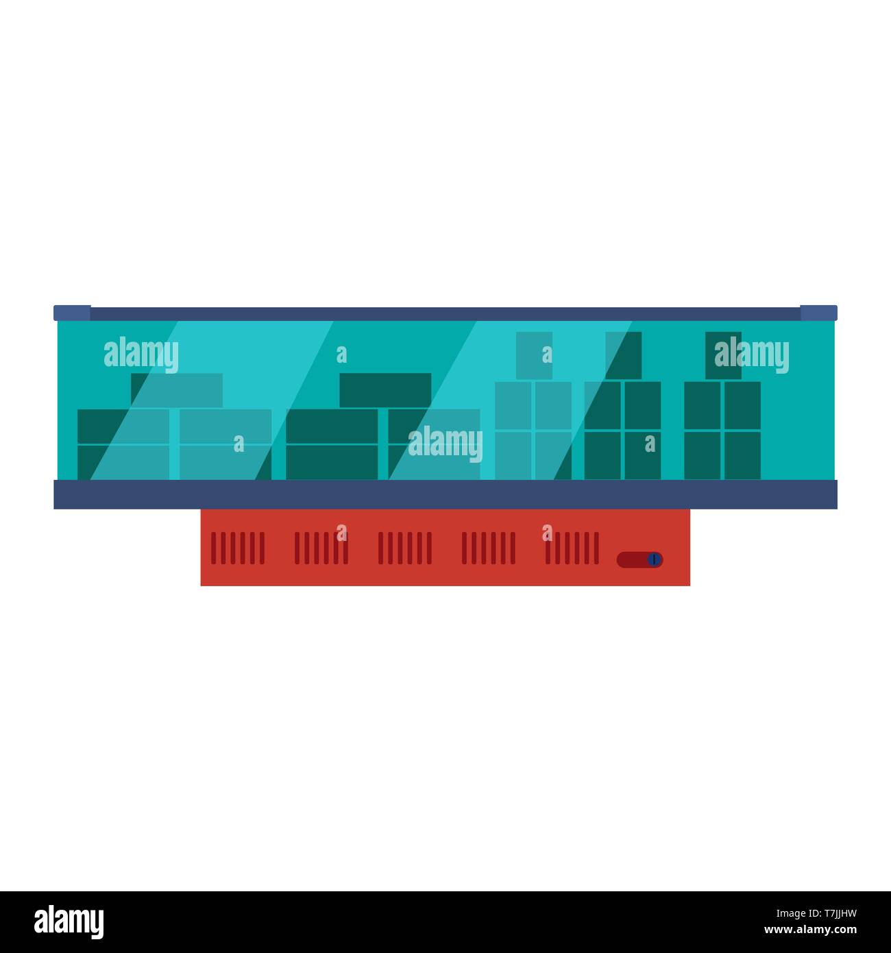 Display freezer refrigerator Stock Vector Images - Alamy