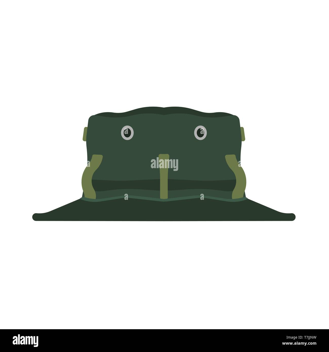 Adventure hat vector icon cartoon travel. Safari explorer head symbol ...