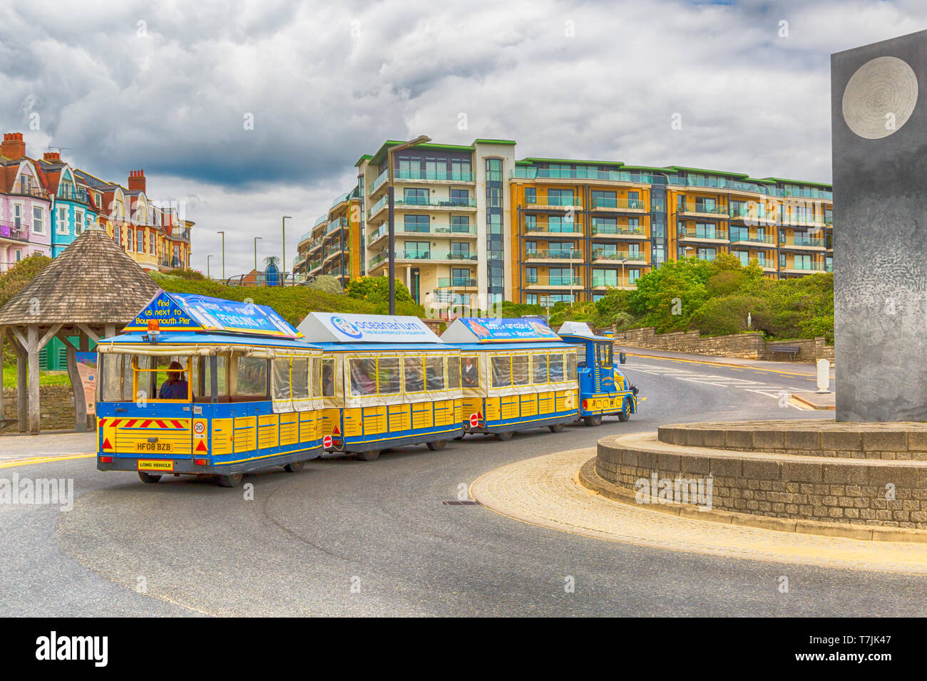 Land train at Boscombe, Bournemouth, Dorset UK in May - hdr effect ...