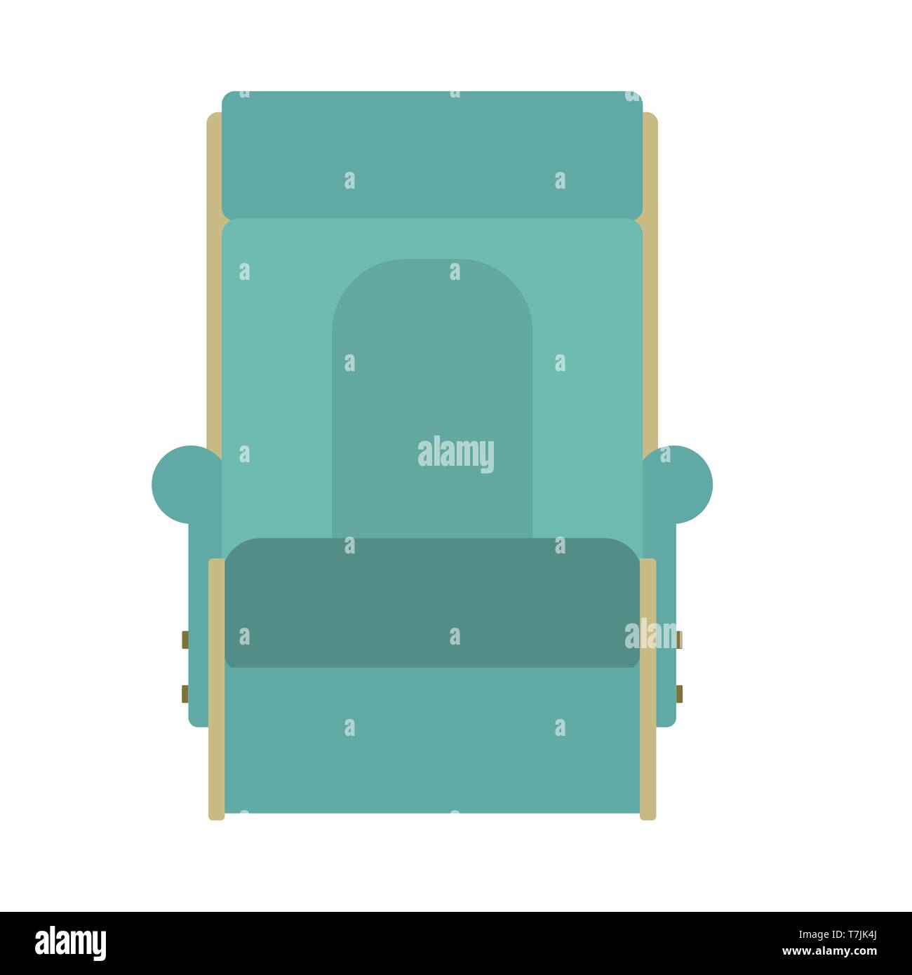 Lounge chair vector icon furniture design. Relax room symbol front ...