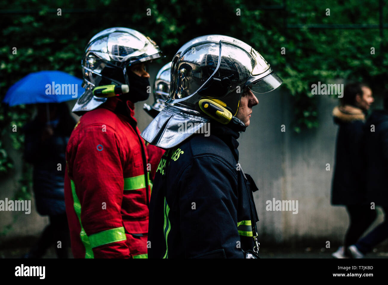 Old firefighter helmets hi-res stock photography and images - Alamy
