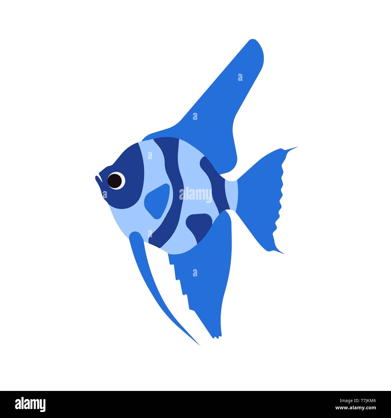 Fish side view vector icon sea animal illustration. Underwater cartoon ...