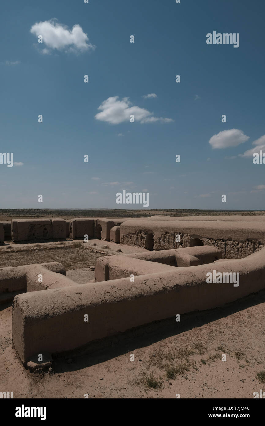 Remnants of the excavated Buddhist monastery from the Kushan period 3th ...