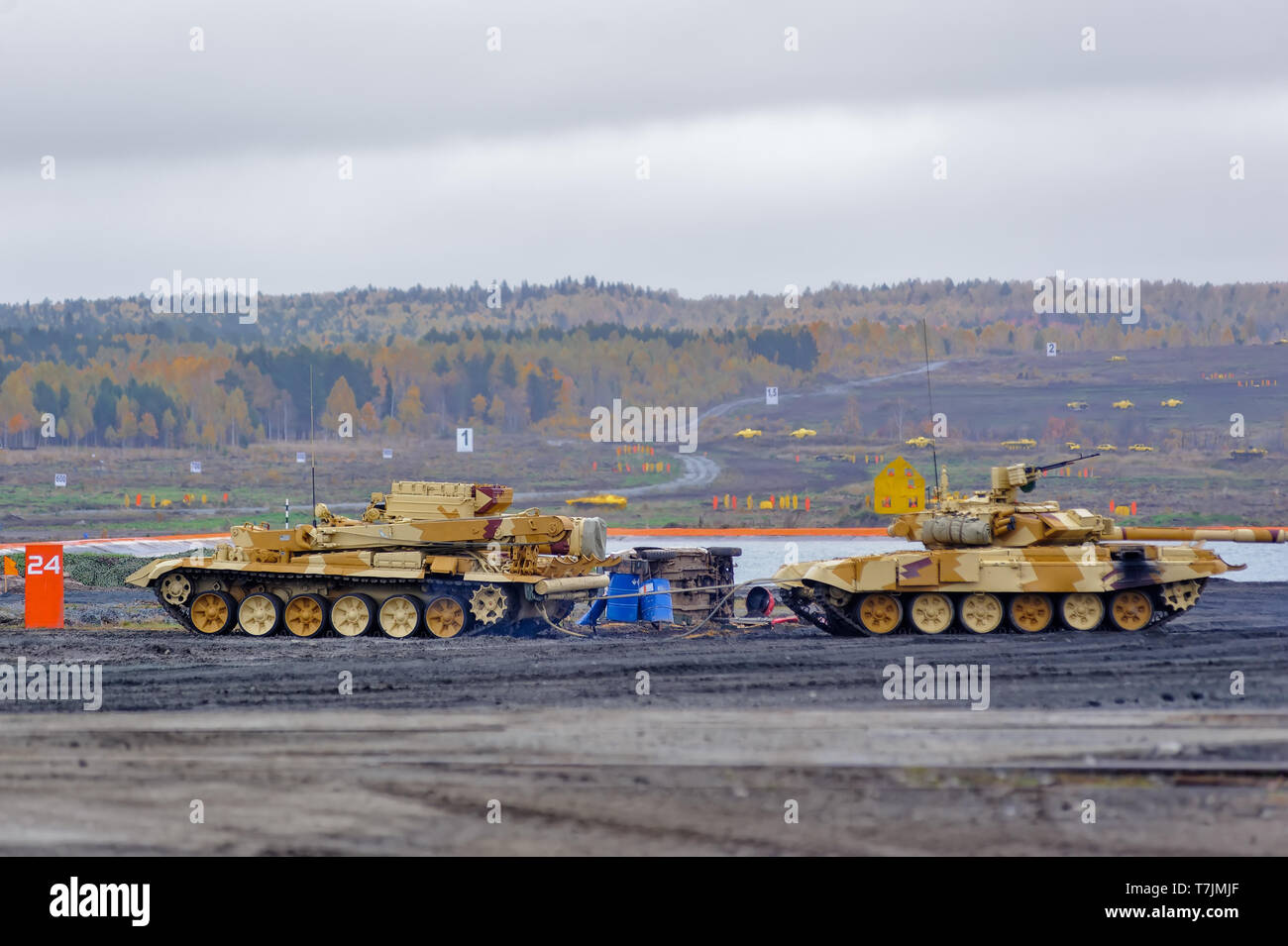 Nizhniy Tagil, Russia - September 27. 2013: Armoured recovery vehicle ...