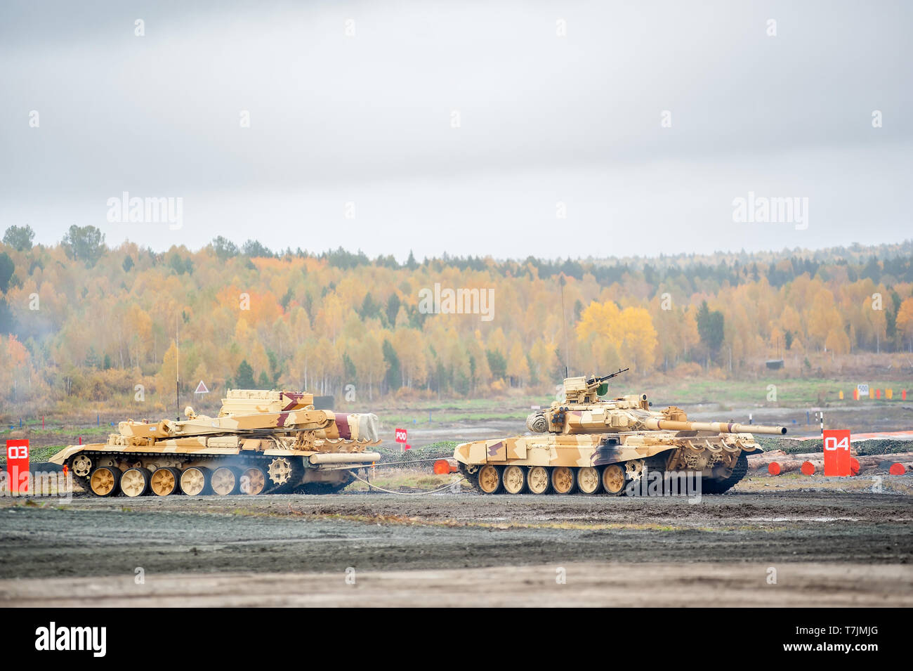 Nizhniy Tagil, Russia - September 27. 2013: Armoured recovery vehicle ...