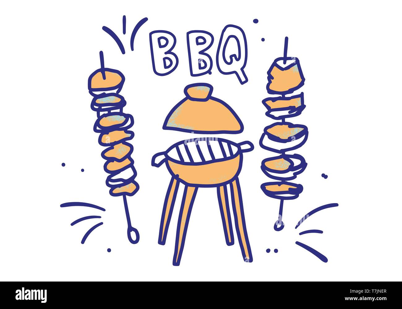 Cookout Grill Drawing