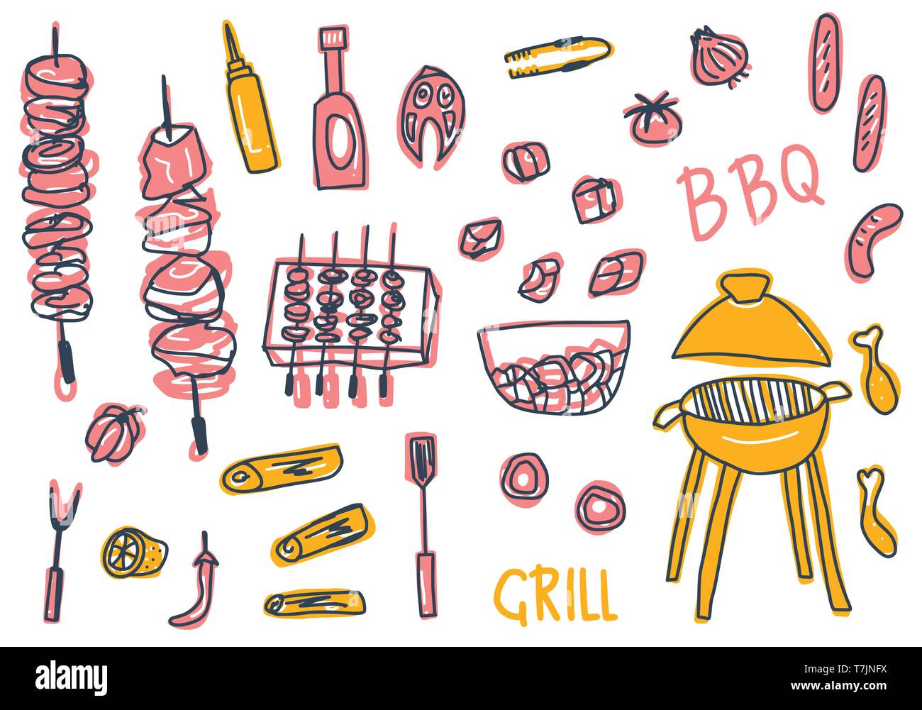 Cookout Grill Drawing