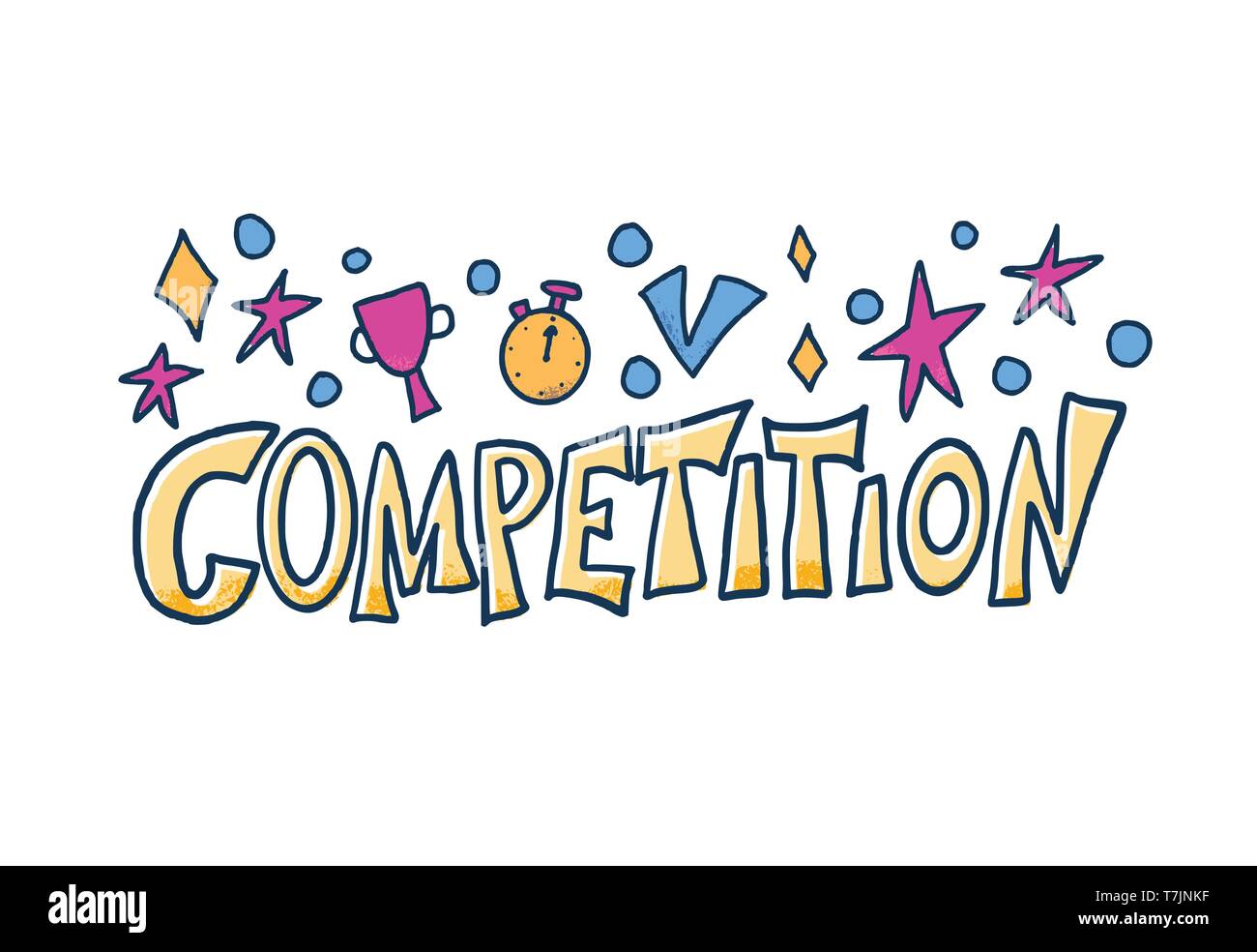 Competition quote with decoration isolated on white background. Vector ...