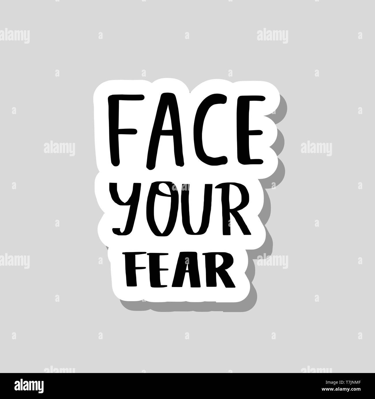 Fear typography Black and White Stock Photos & Images - Alamy