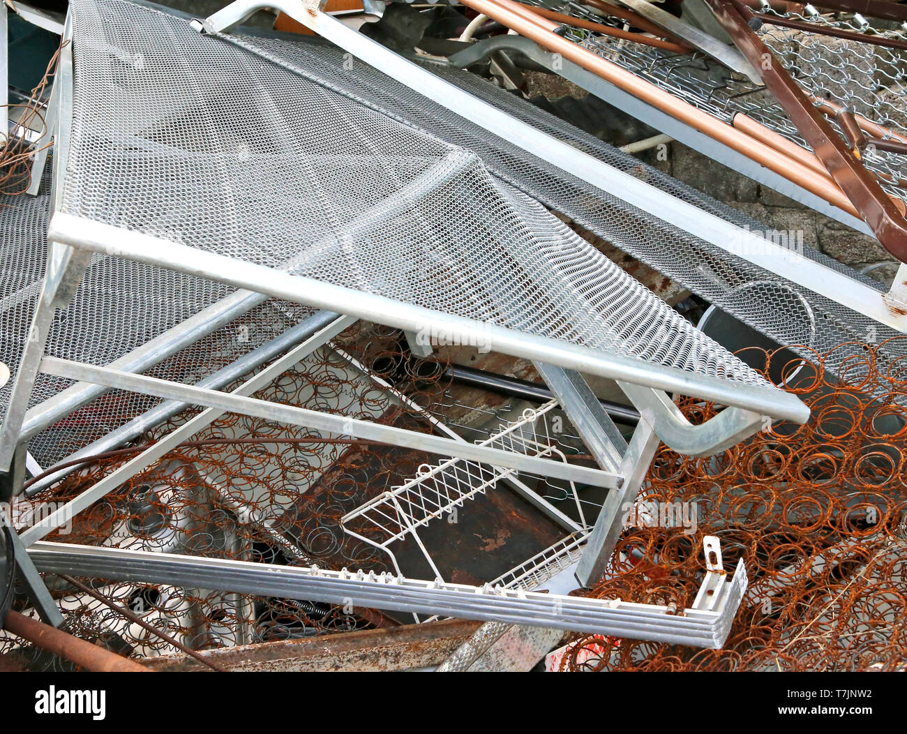 nets and many ferrous material deposit in a landfill Stock Photo - Alamy