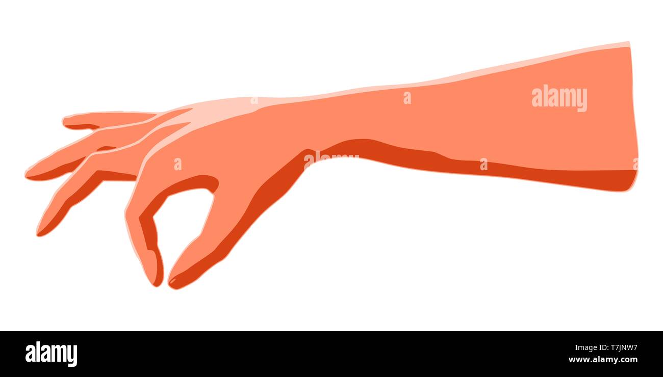 Isolated hand grab some element as concept to showing stylized pinch by ...