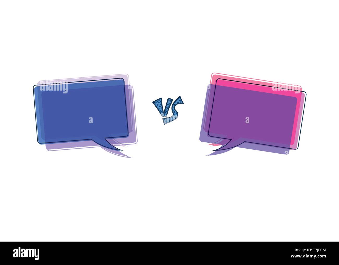 Versus screen. Vs symbol with speech bubble. Confrontation background ...
