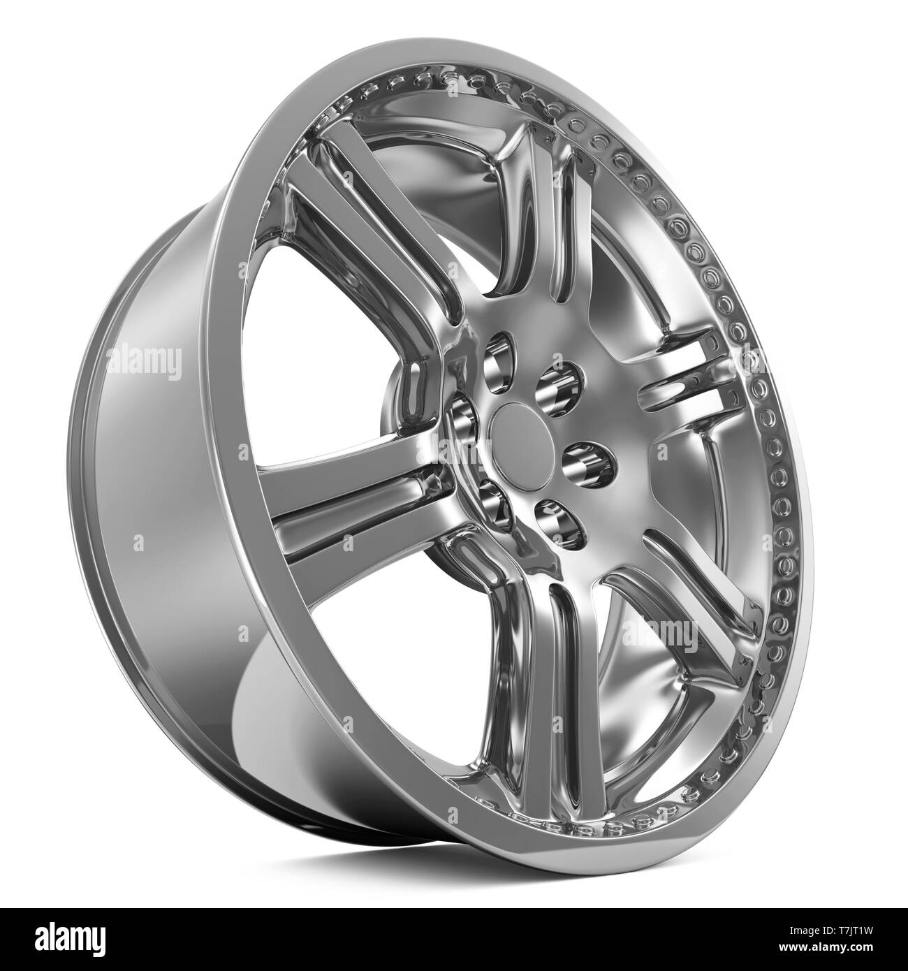 Car Alloy Rim isolated on white background Stock Photo - Alamy