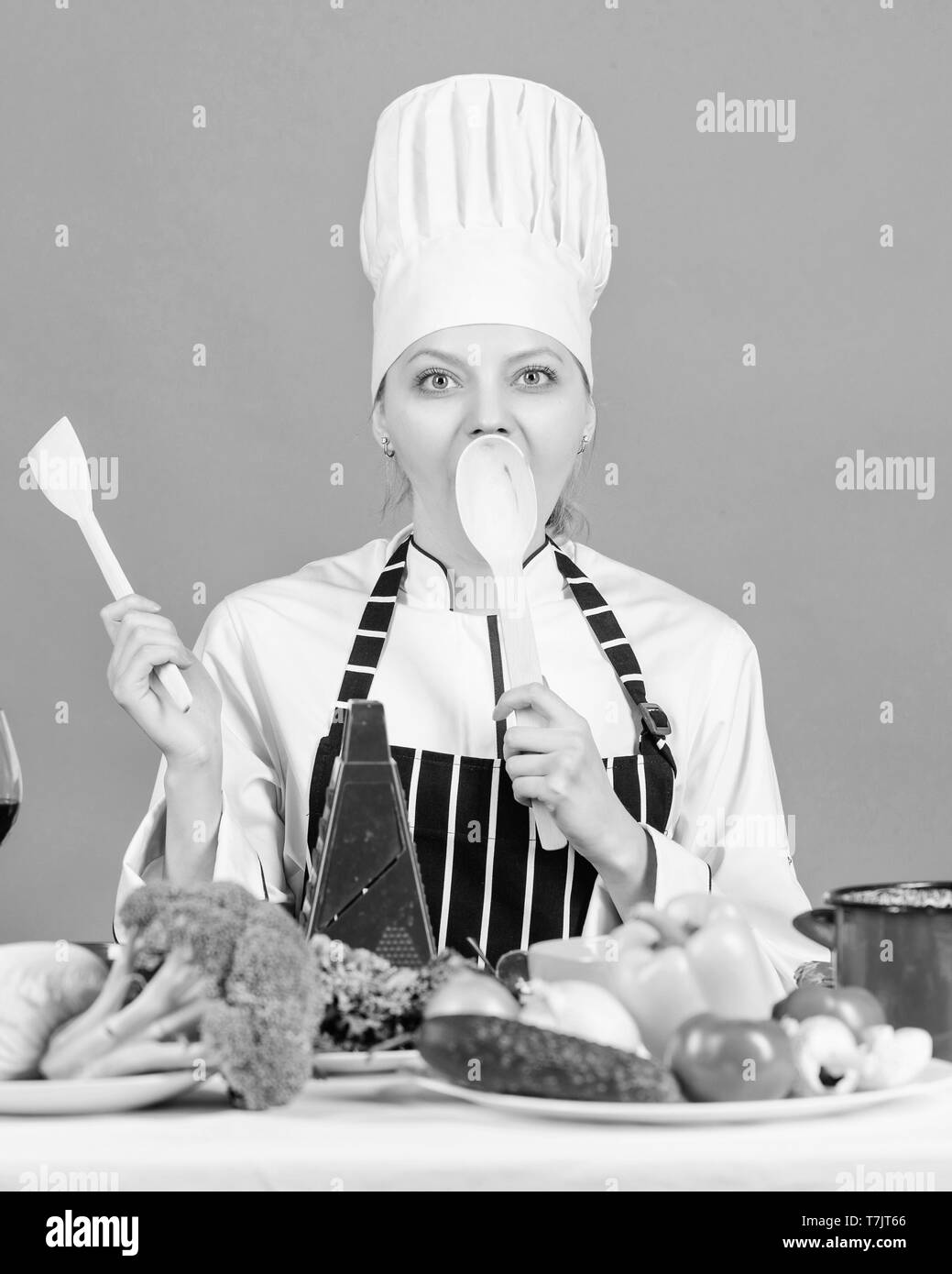 Woman cooking pot Black and White Stock Photos & Images - Alamy