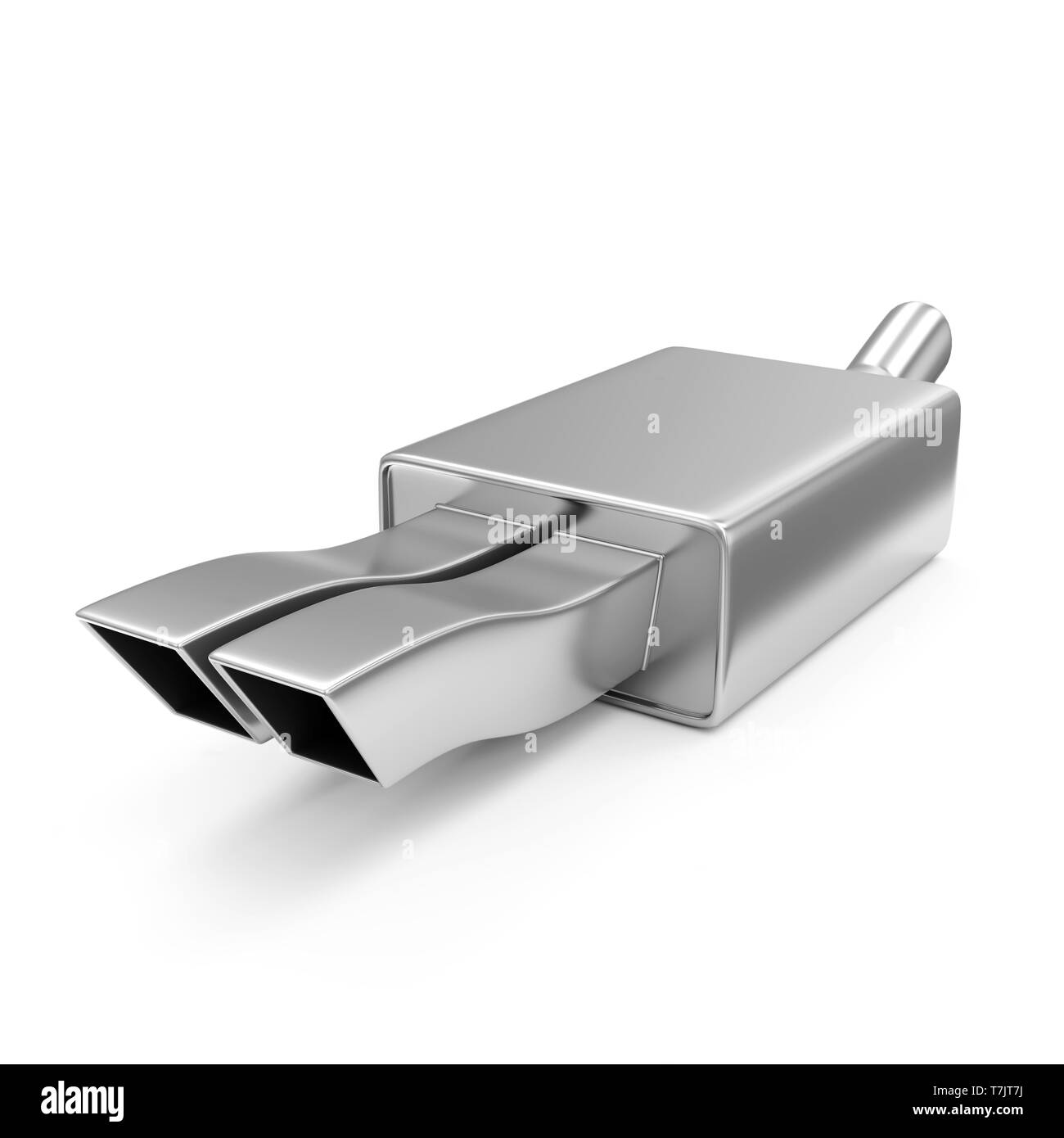 Car Exhaust Pipe isolated on white background Stock Photo - Alamy