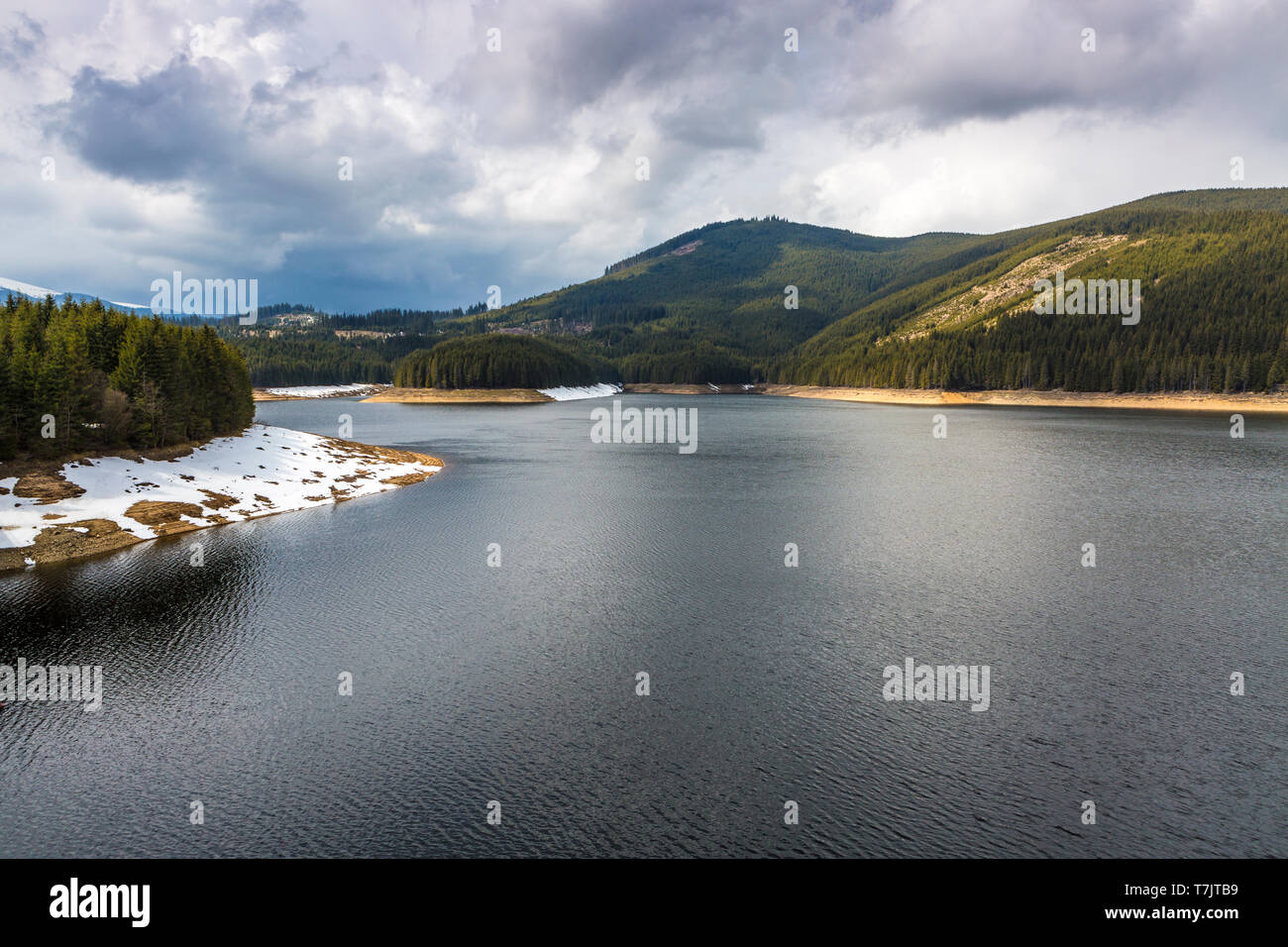 Lake Oasa water reservoir, Transylvania, Romania Stock Photo - Alamy