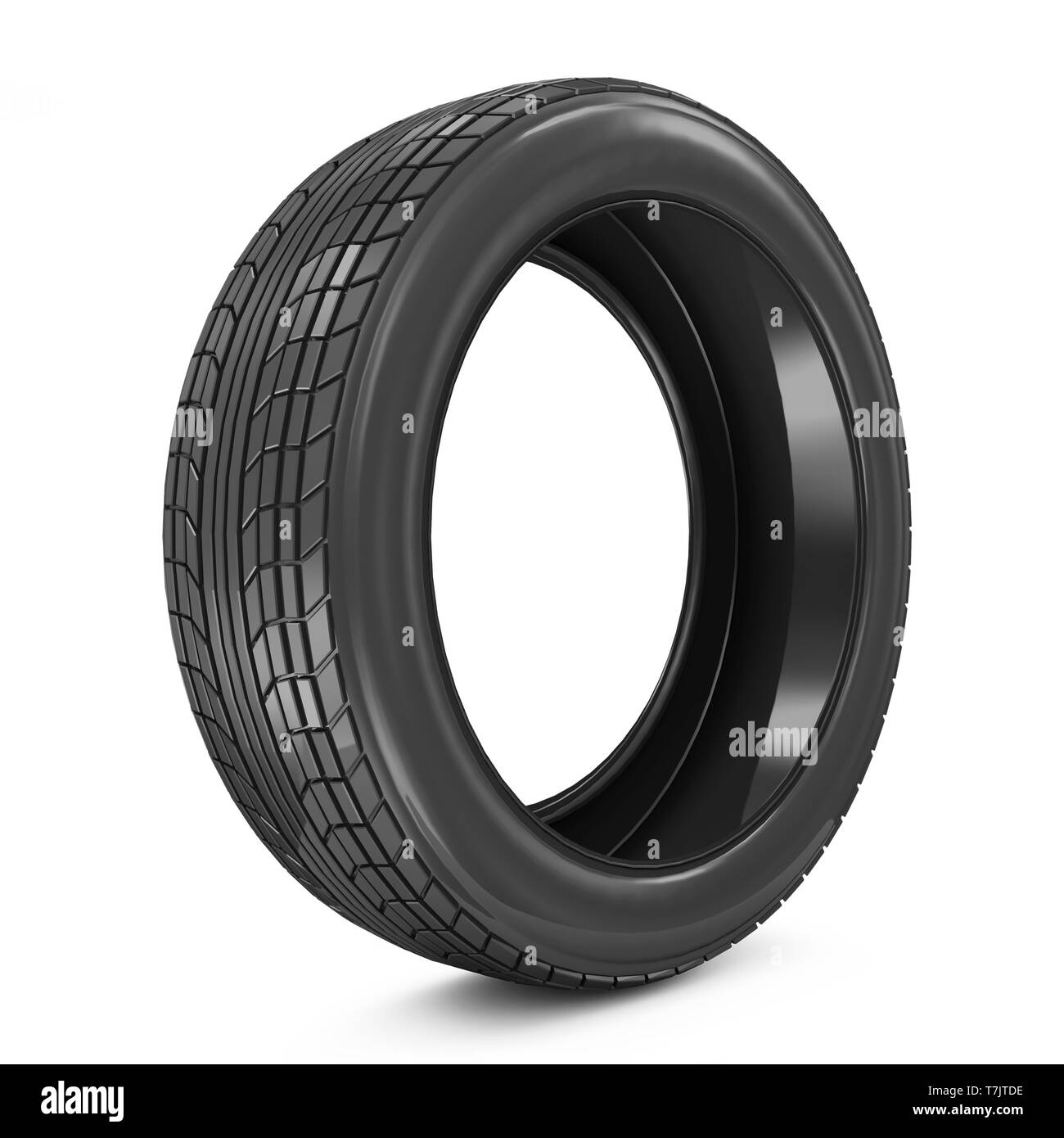 Car Tire isolated on white background Stock Photo - Alamy