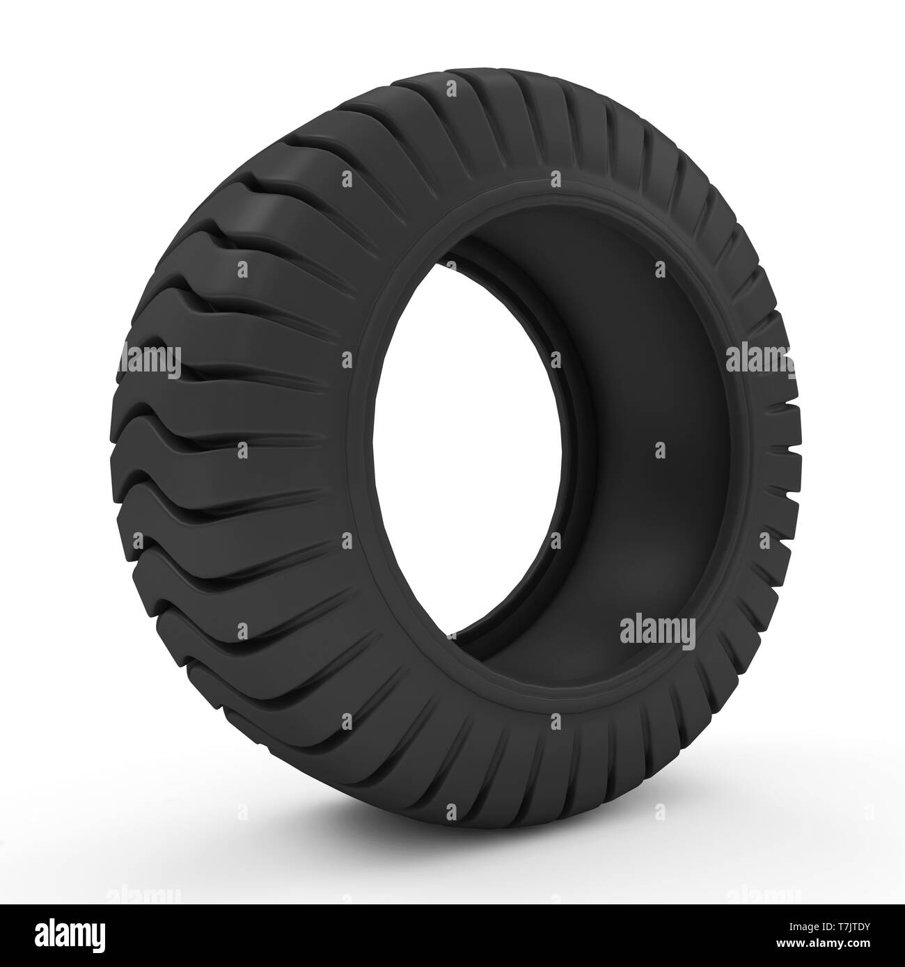 Big Heavy Tire isolated on white background Stock Photo - Alamy