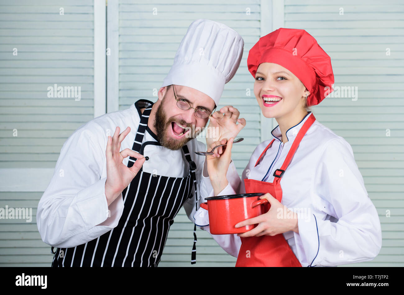 Enjoying happy moments. couple in love with perfect food. Family ...