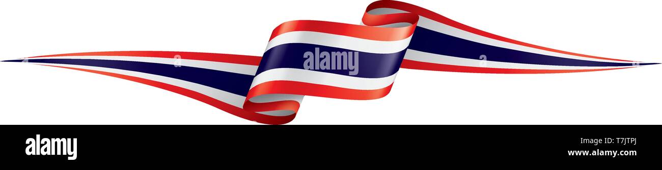 Thailand flag, vector illustration on a white background Stock Vector ...