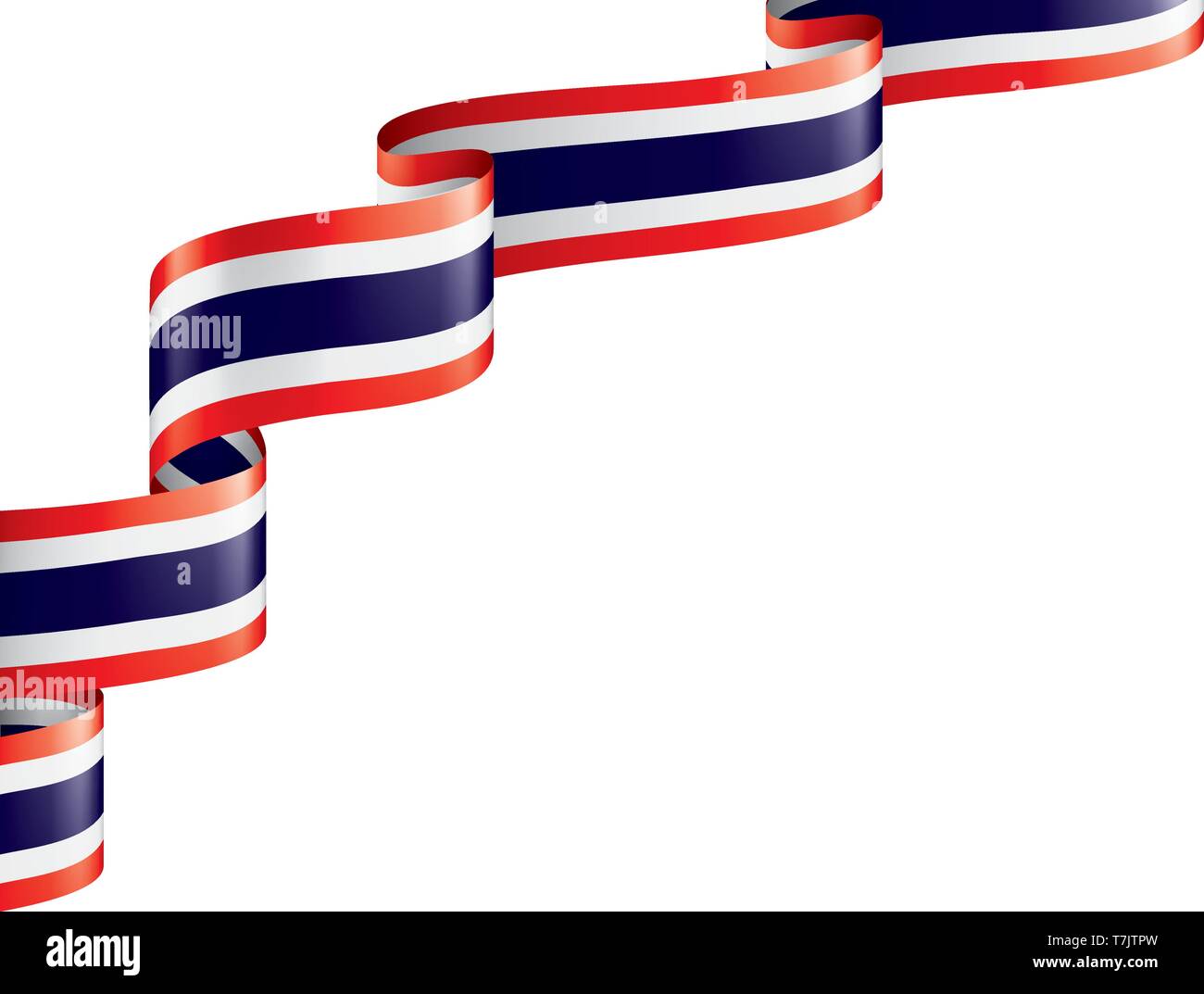Thailand flag, vector illustration on a white background Stock Vector ...