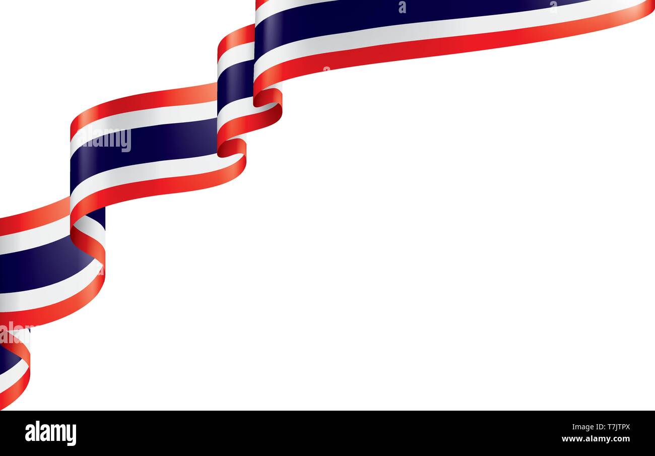 Thailand flag, vector illustration on a white background Stock Vector ...