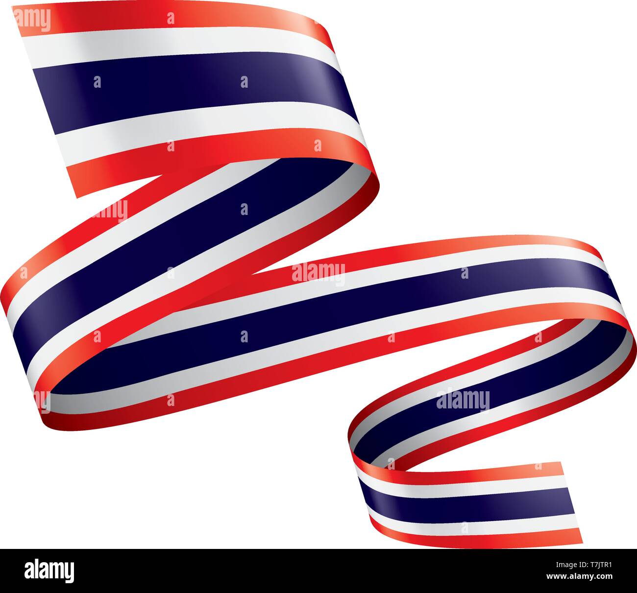 Thailand flag, vector illustration on a white background Stock Vector ...