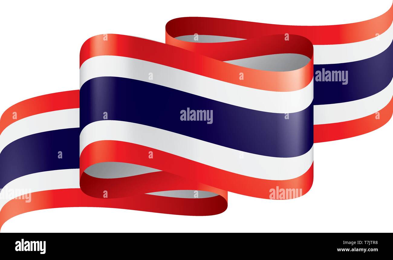 Thailand flag, vector illustration on a white background Stock Vector ...