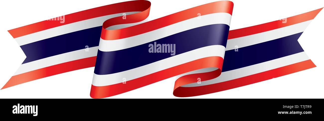 Thailand flag, vector illustration on a white background Stock Vector ...