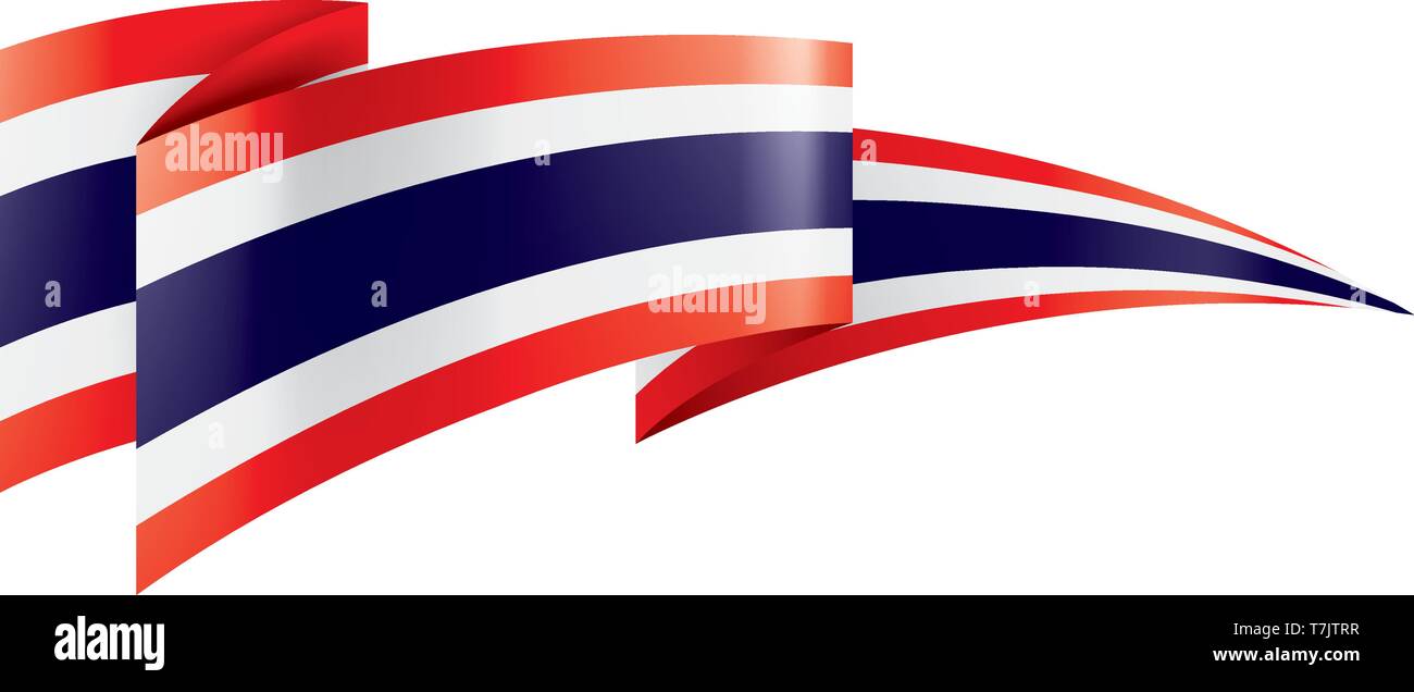 Thailand flag, vector illustration on a white background Stock Vector ...