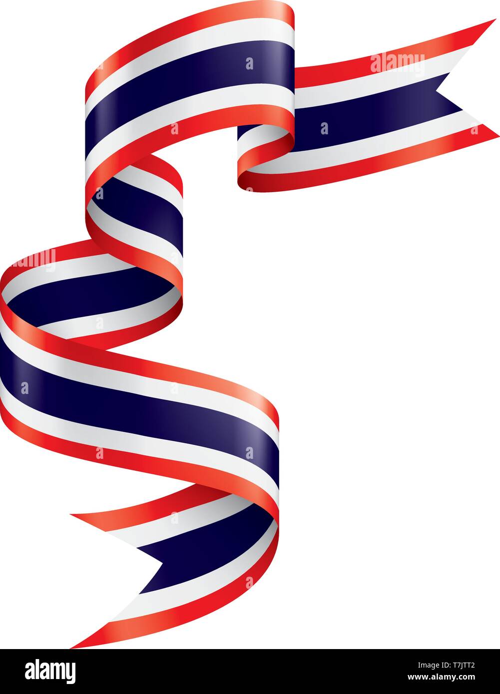 Thailand flag, vector illustration on a white background Stock Vector ...