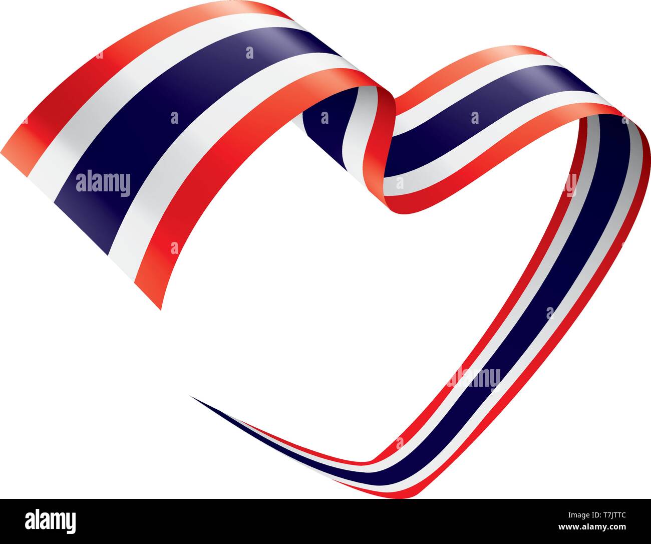 Thailand flag, vector illustration on a white background Stock Vector ...