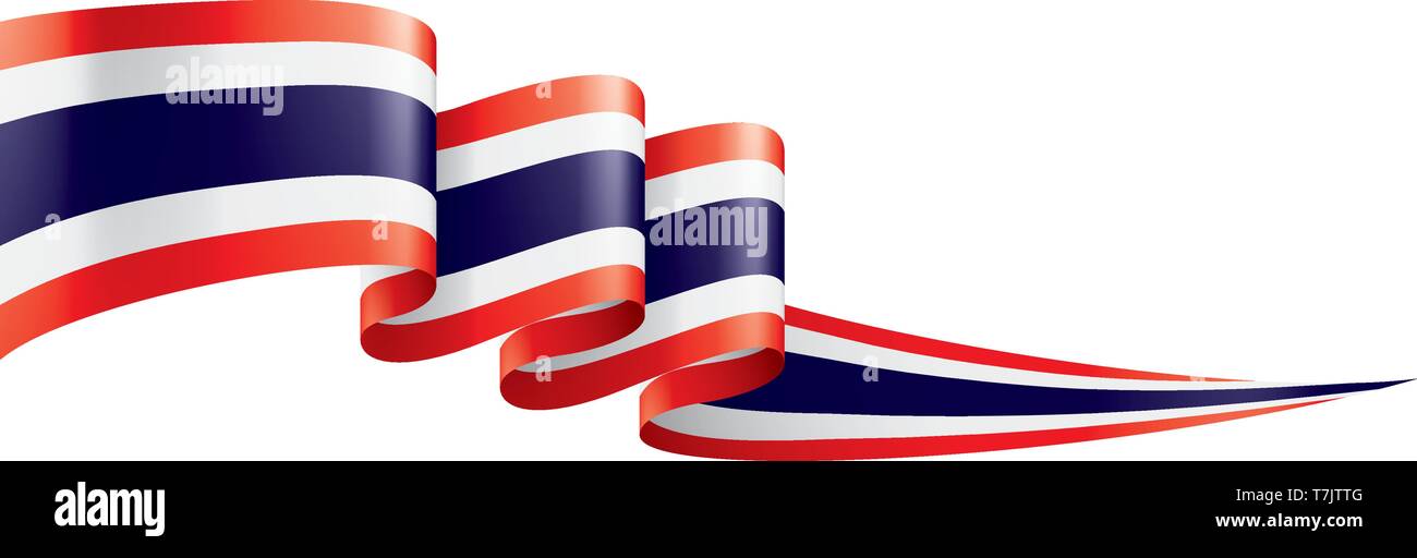 Thailand flag, vector illustration on a white background Stock Vector ...