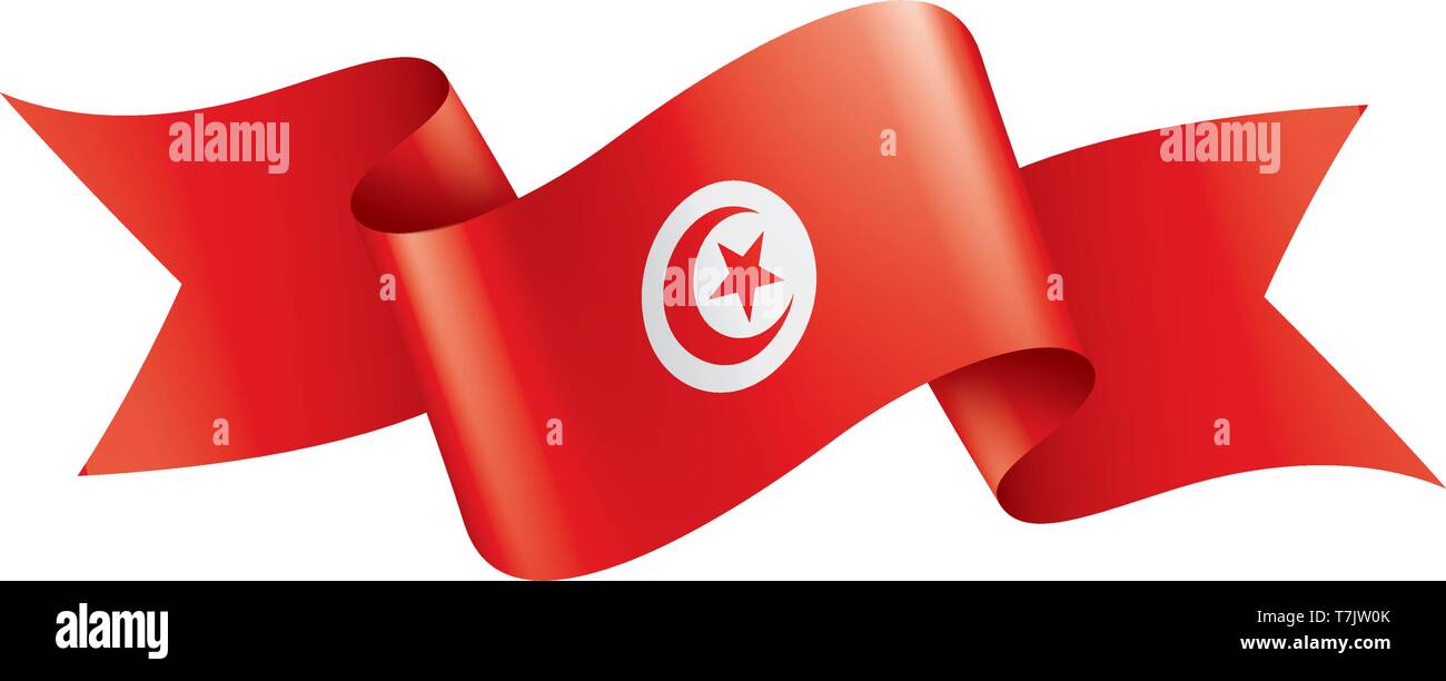 Tunisia flag, vector illustration on a white background Stock Vector ...